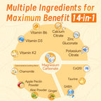Pineapple flavour magnesium gummies for relaxation