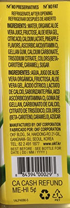 pineapple flavoured aloe vera beverage