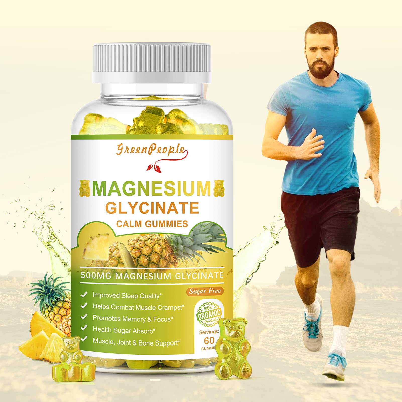 pineapple flavoured magnesium gummies for wellness