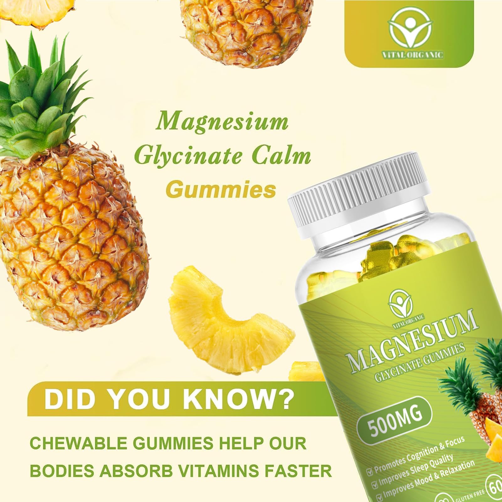 pineapple flavoured magnesium supplement for wellness