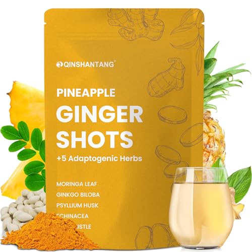 Pineapple ginger shots with turmeric