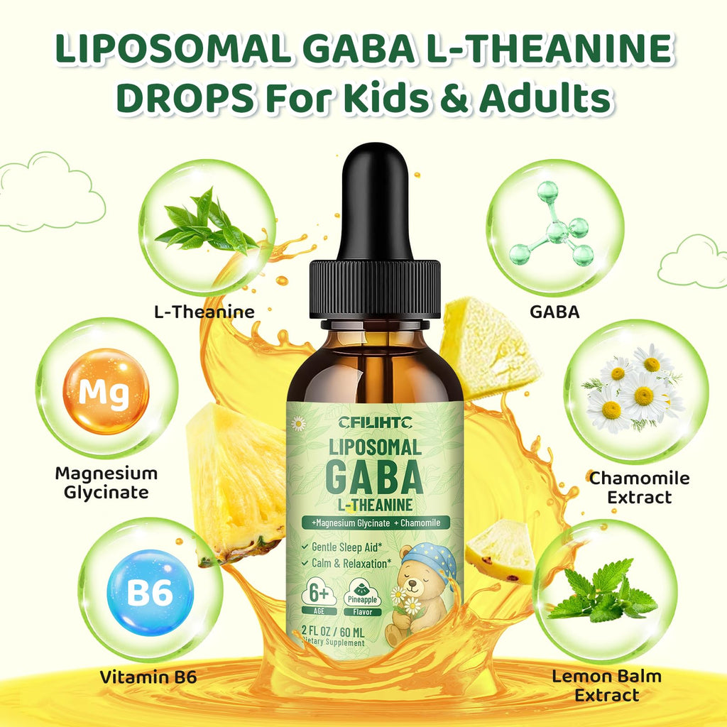 Pineapple L-Theanine drops for stress relief