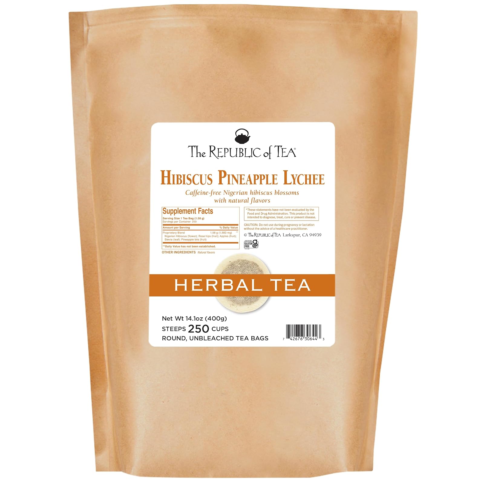 Pineapple lychee herbal tea bags
