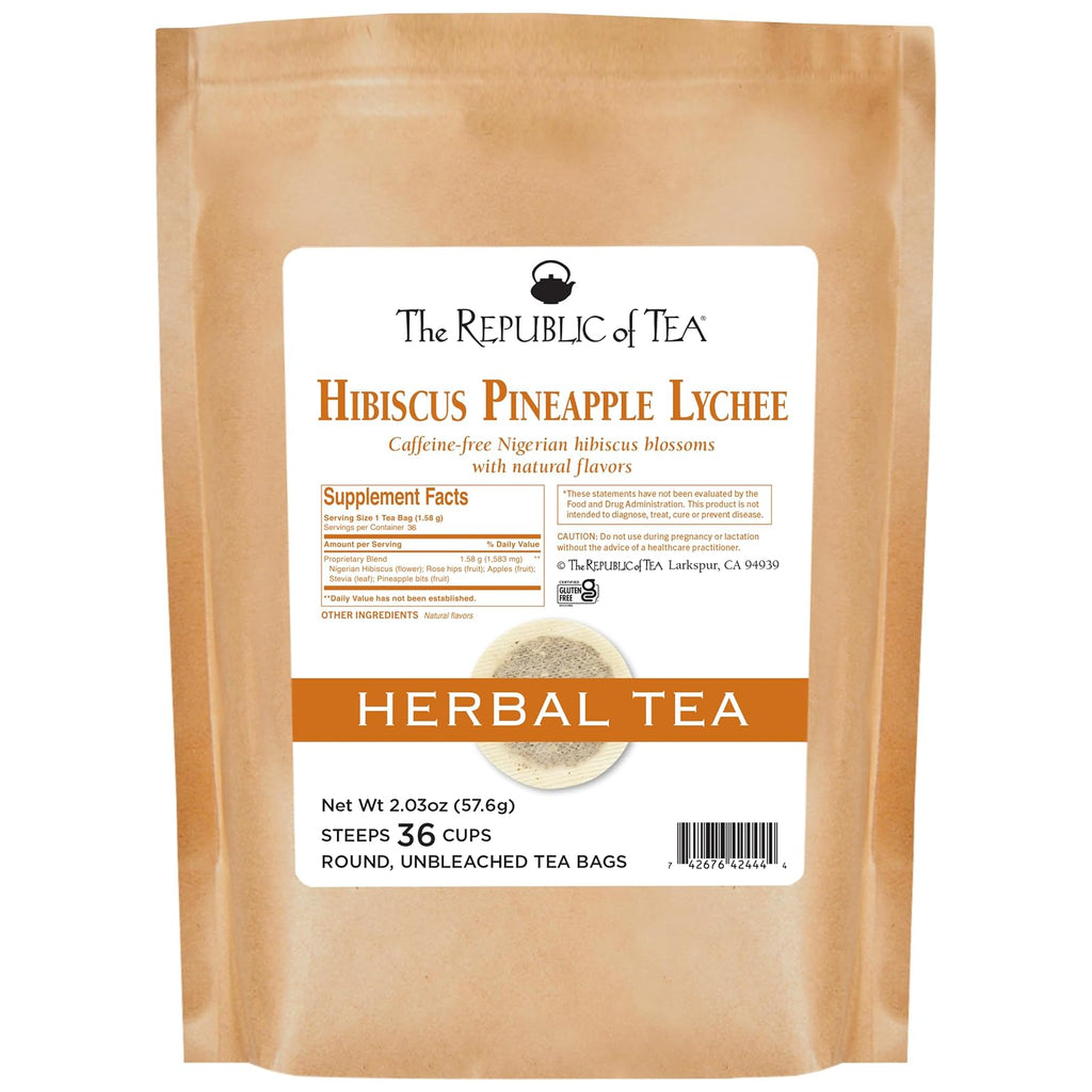 Pineapple Lychee Hibiscus herbal tea