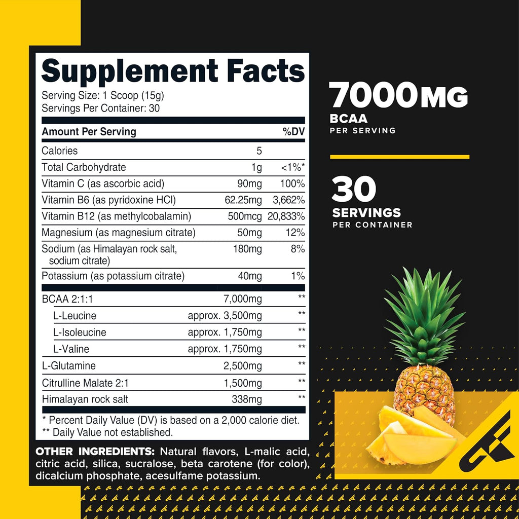 Pineapple mango BCAA amino acids blend