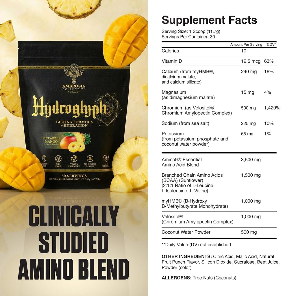 Pineapple mango electrolytes for fasting
