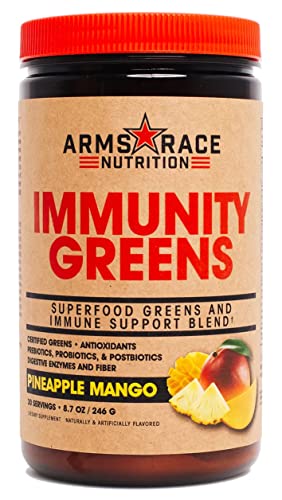 Pineapple mango immunity greens powder