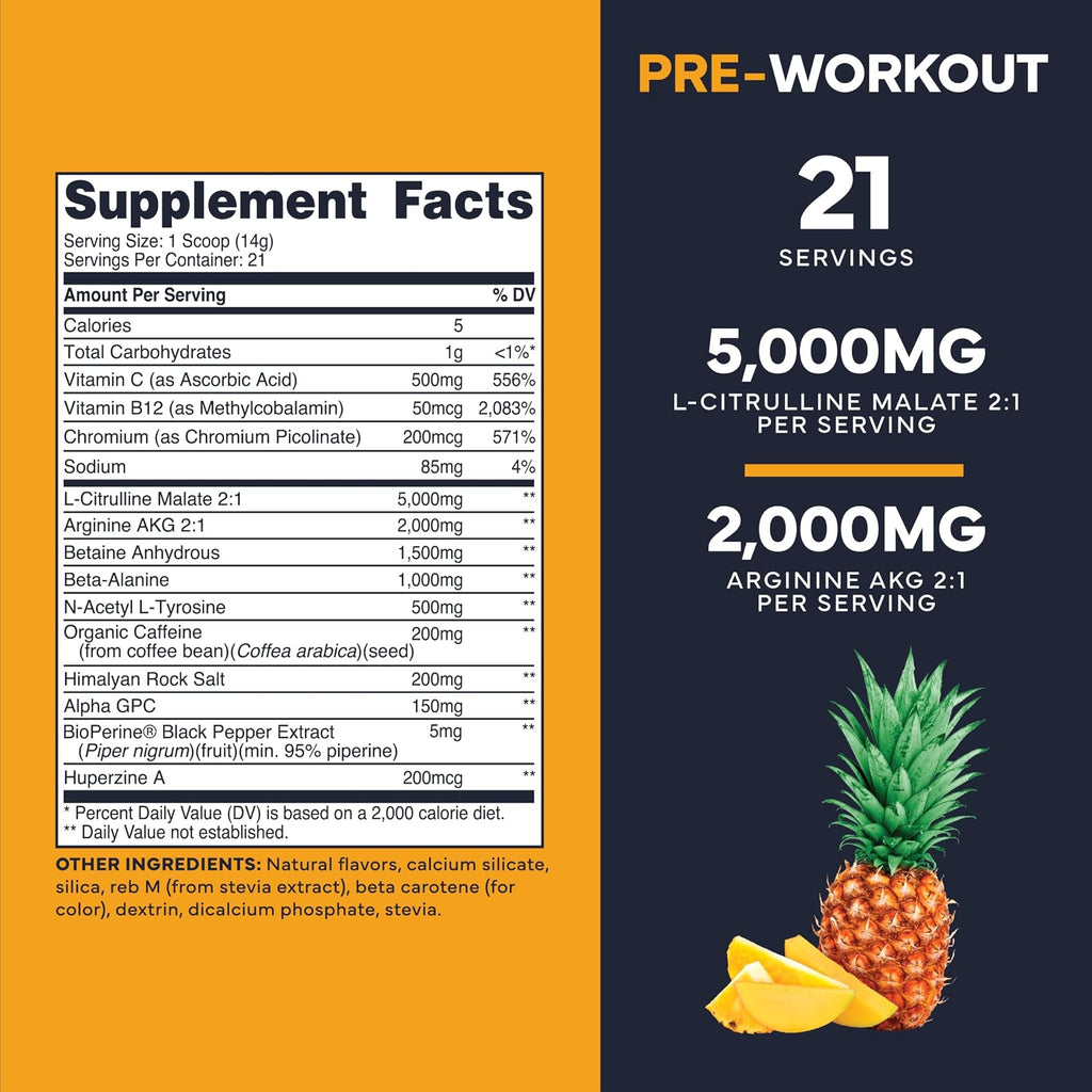 Pineapple mango pre workout energy