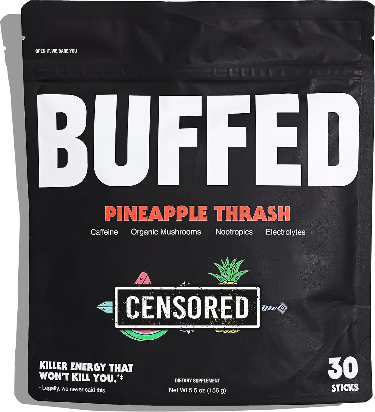 Pineapple Thrash energy powder stick packs