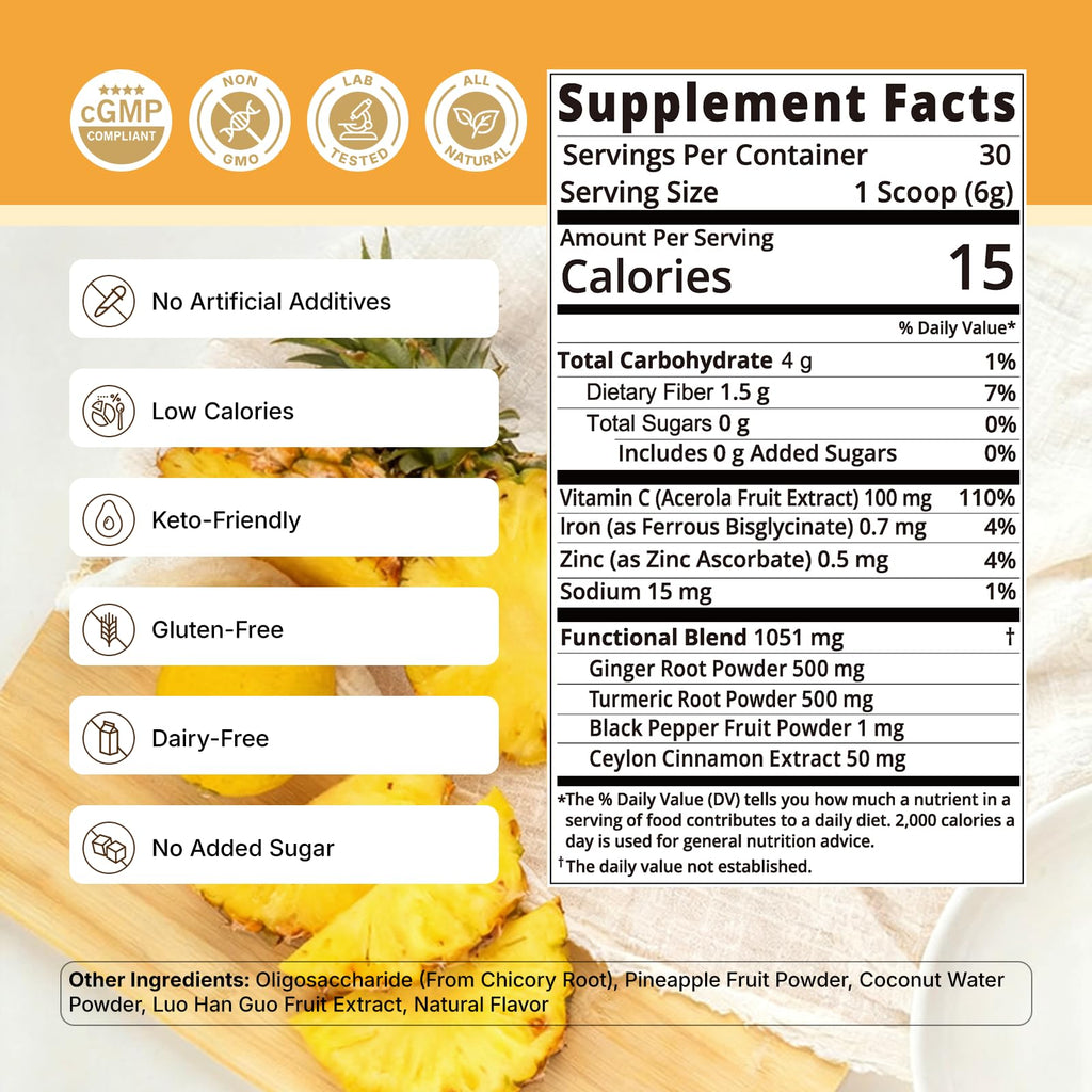 pineapple turmeric ginger tea mix