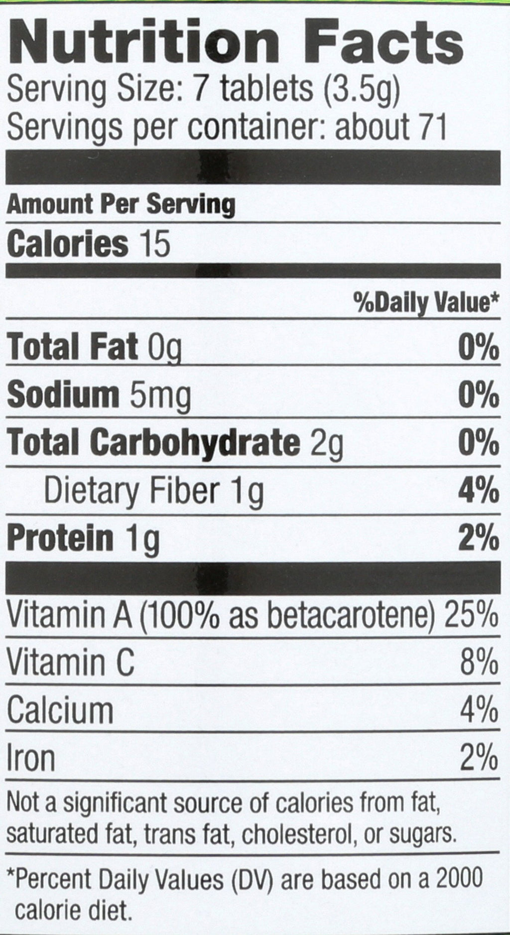 PINES alfalfa tablets for energy