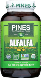 PINES Organic Alfalfa supplement tablets