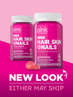 PINK biotin gummies for beauty support