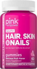 PINK biotin gummies for healthy hair