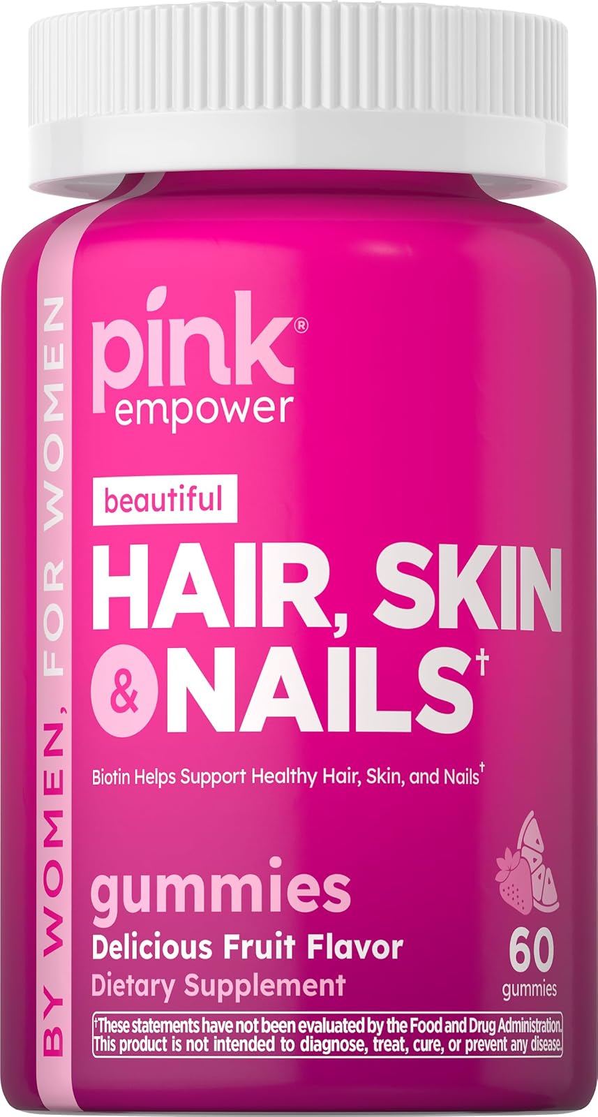 PINK biotin gummies for healthy hair