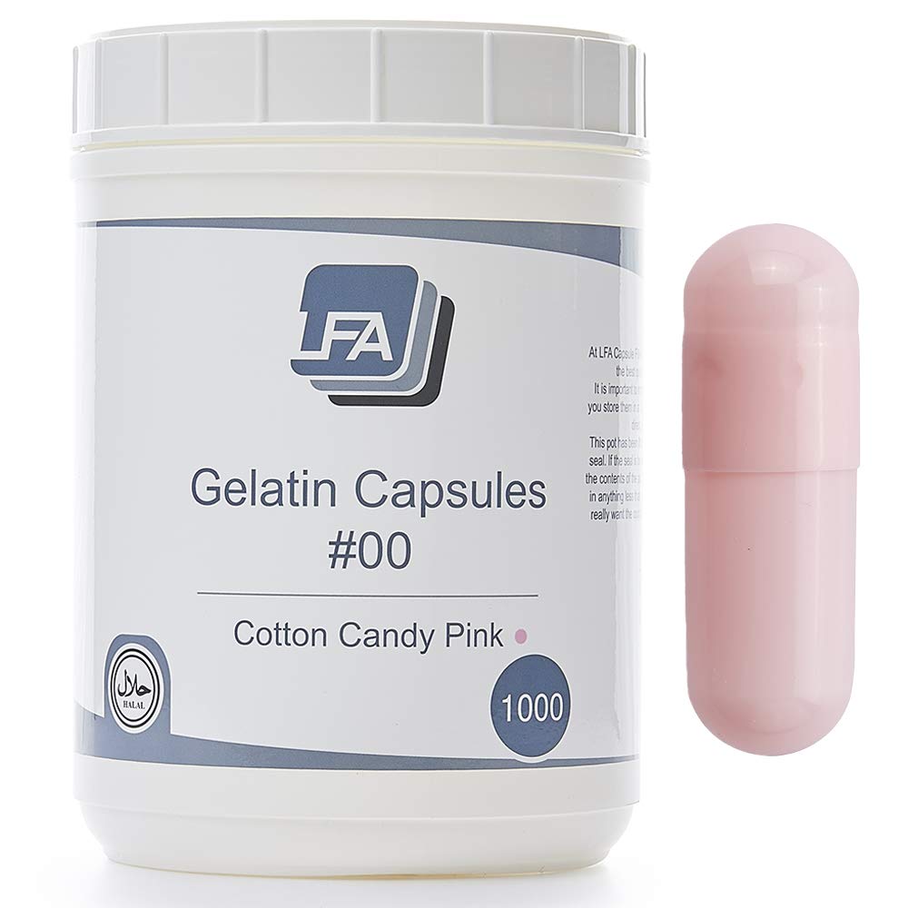 pink gelatin empty capsules size 00