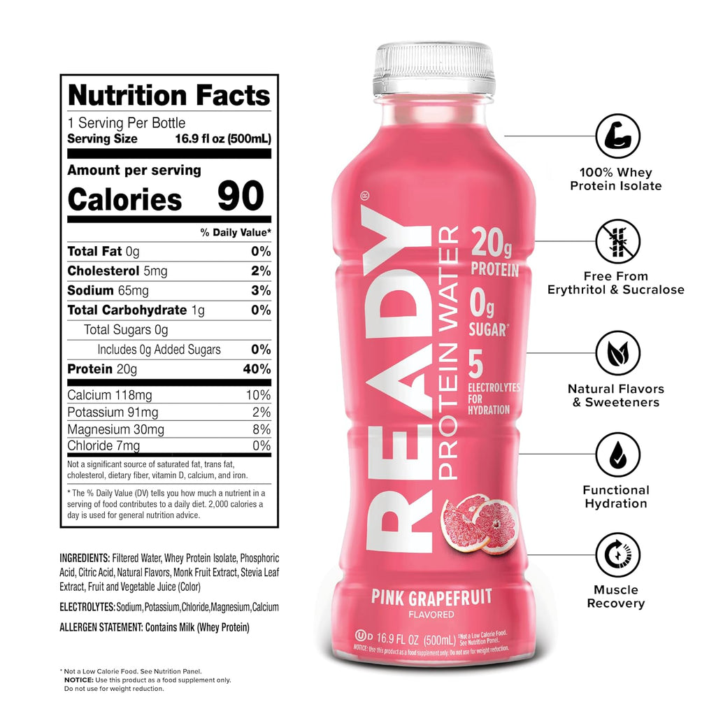 Pink Grapefruit whey protein drink