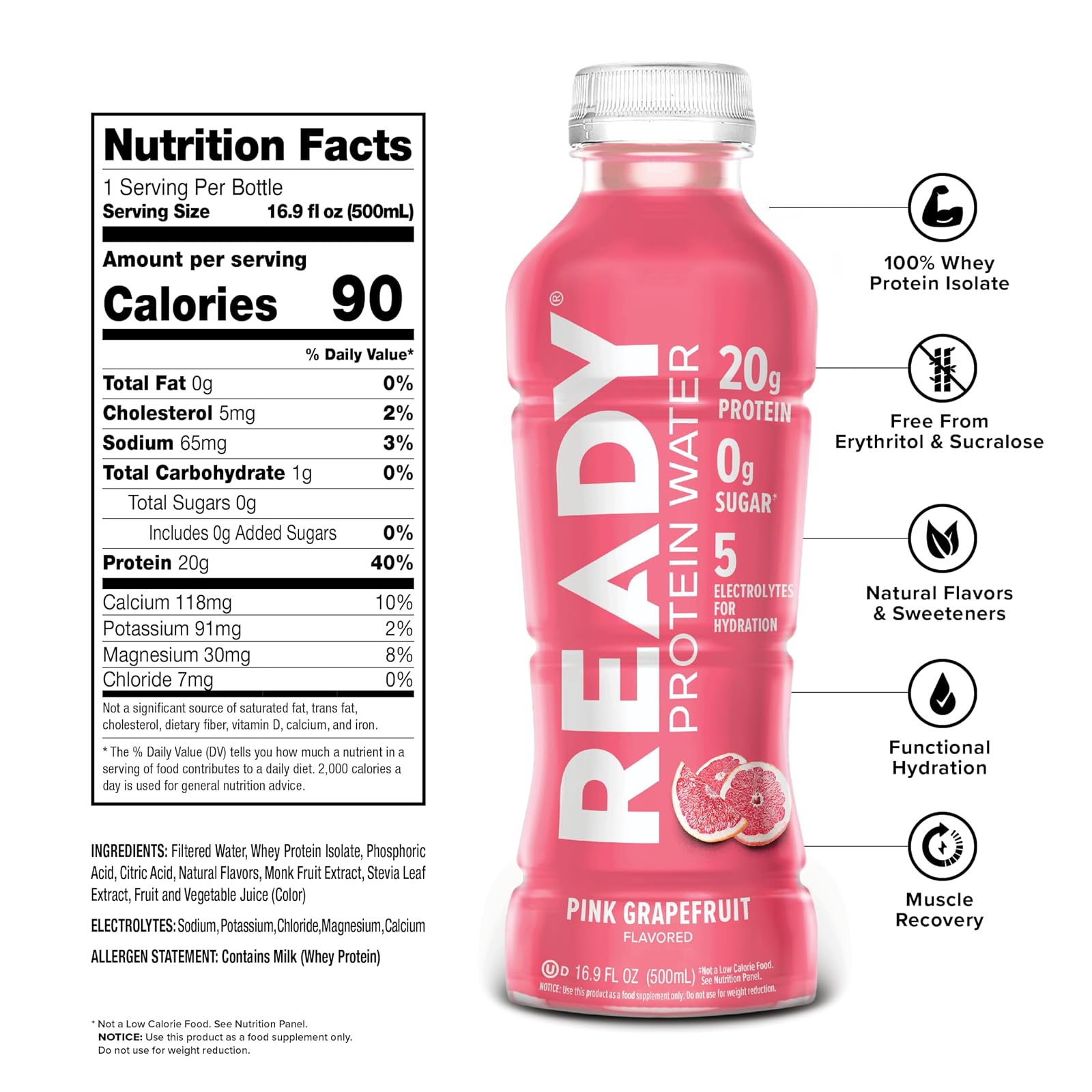 Pink Grapefruit whey protein drink