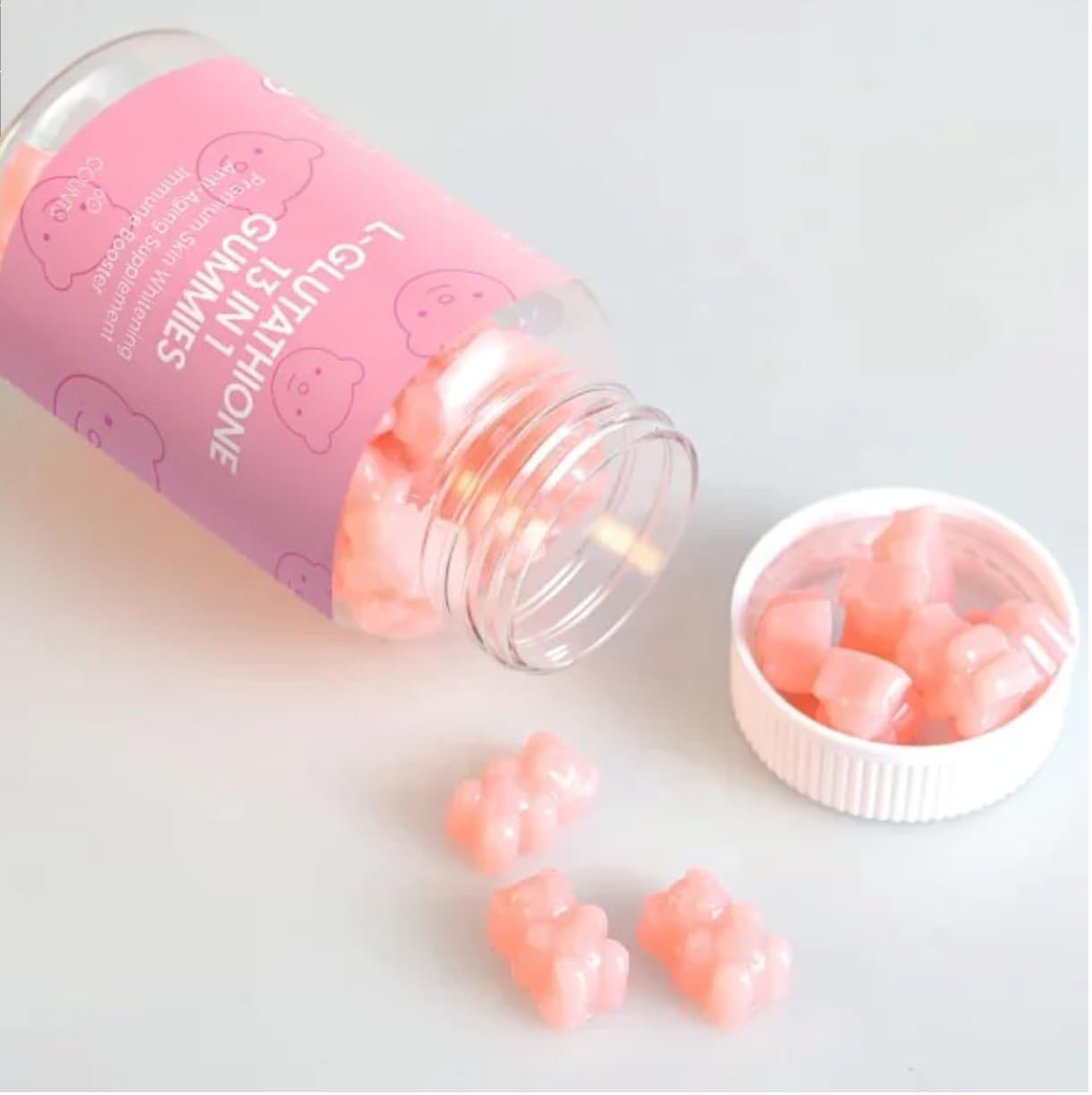 pink gummies for healthy skin