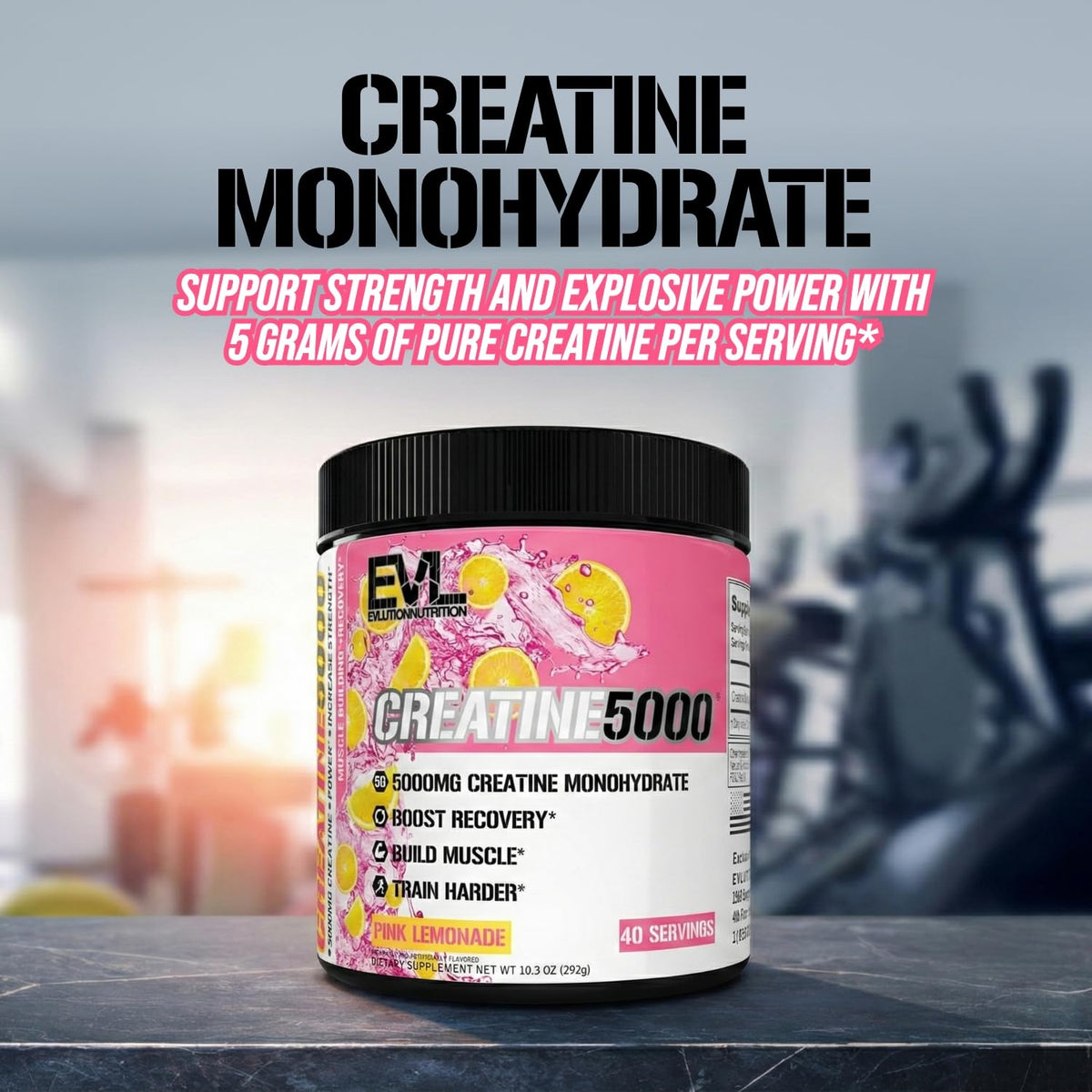 Pink lemonade creatine for energy boost