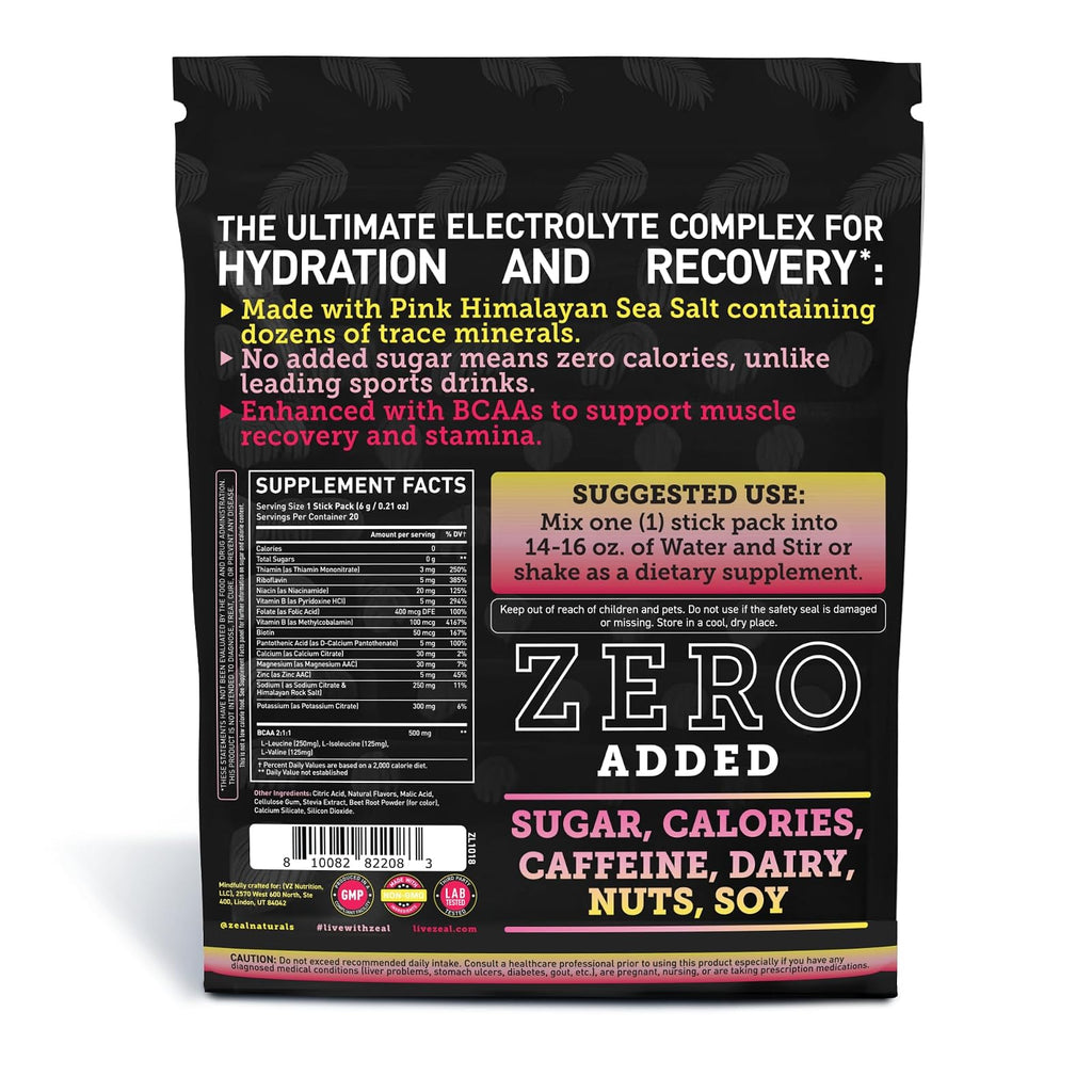 Pink lemonade electrolyte drink mix