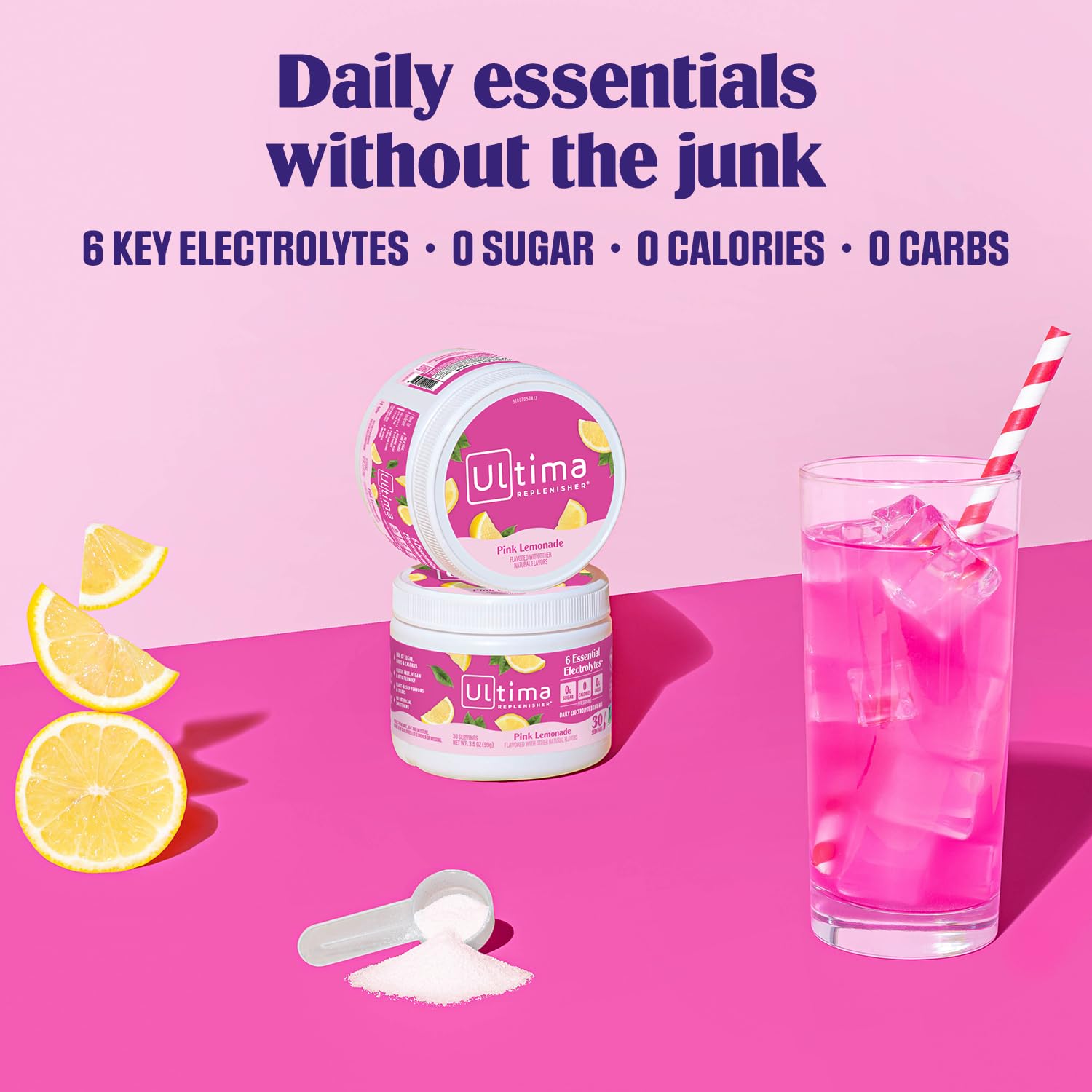 Pink lemonade electrolyte drink mix