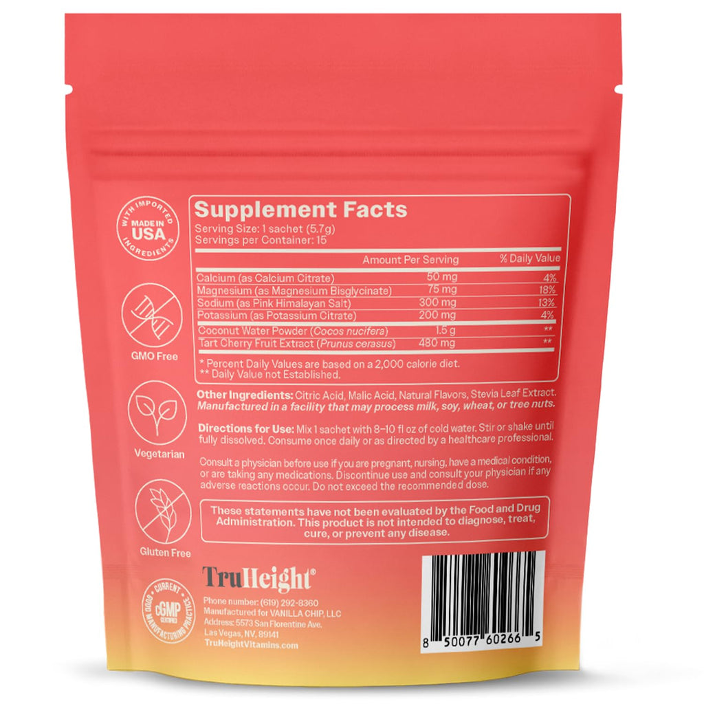 Pink lemonade electrolyte powder packets