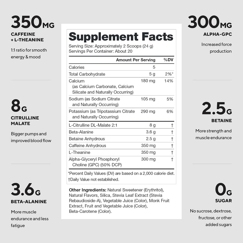 Pink Lemonade pre-workout supplement