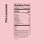 Pink lemonade protein powder flavour