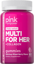 PINK multivitamin gummies for women