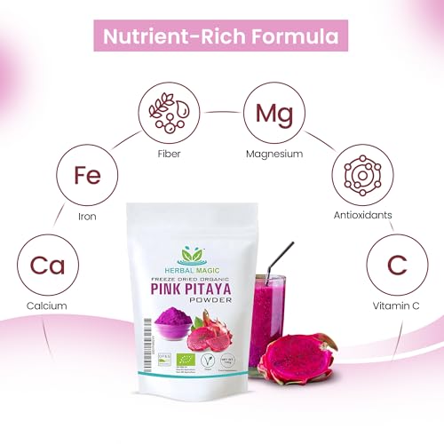 pink pitaya powder in health drinks