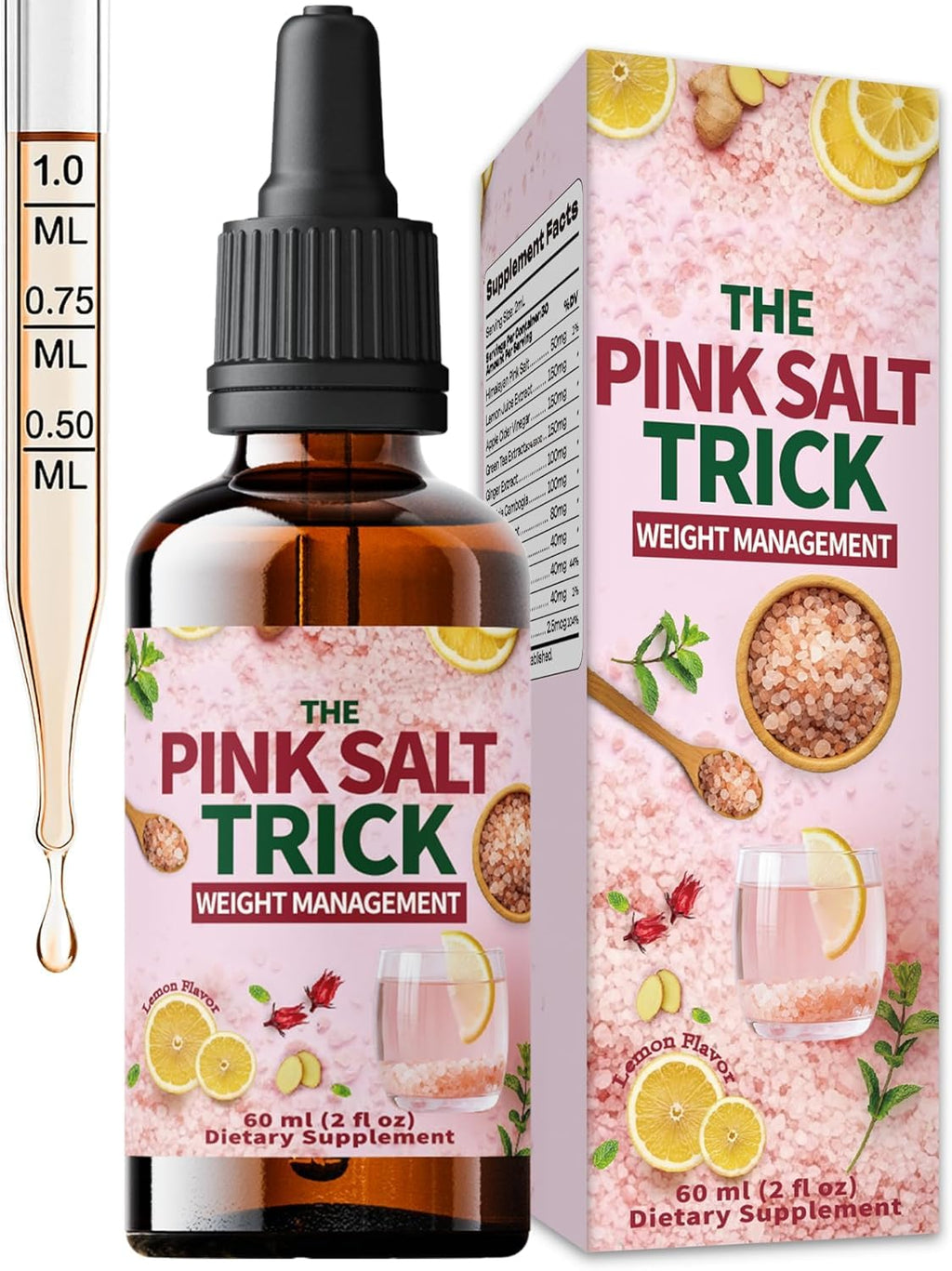Pink Salt liquid drops for hydration