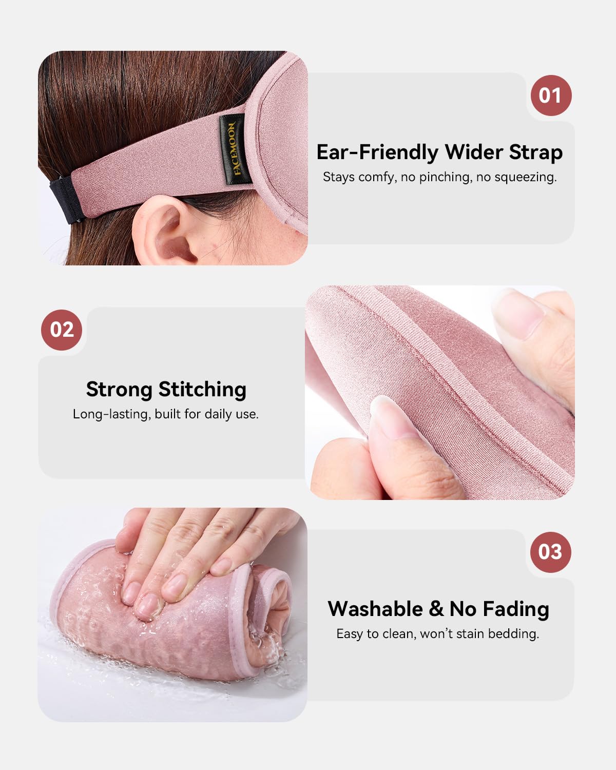 pink sleep mask for better sleep