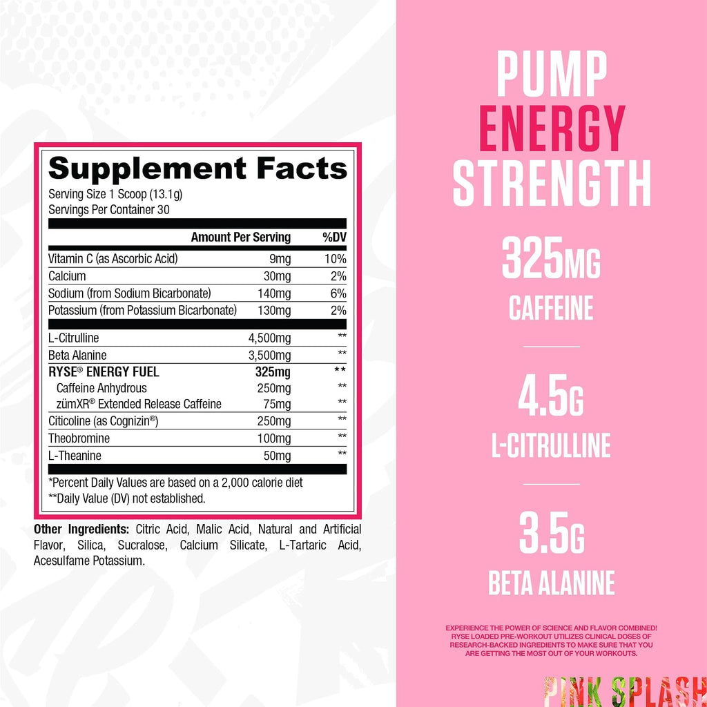 Pink Splash pre-workout for focus
