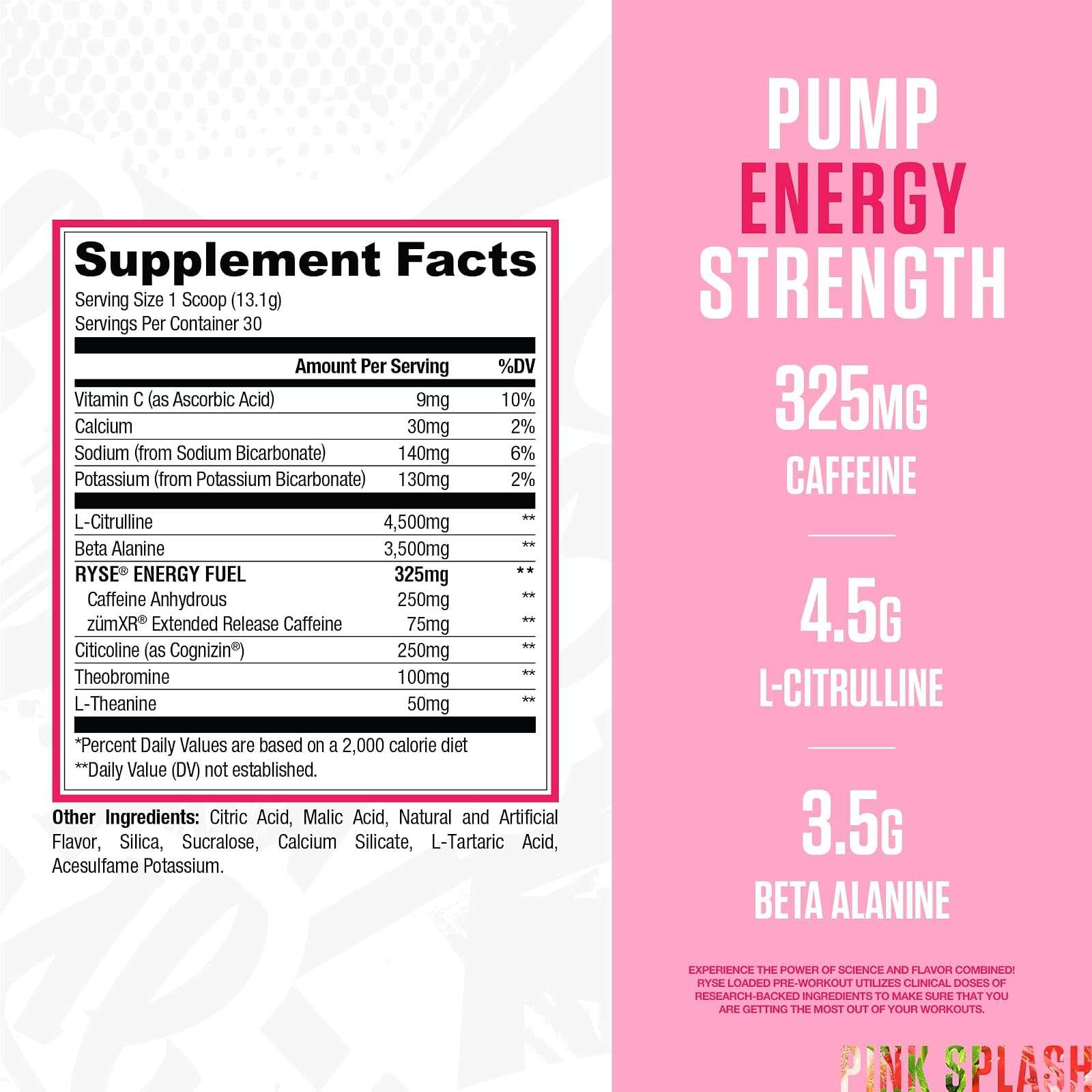 Pink Splash pre-workout for focus