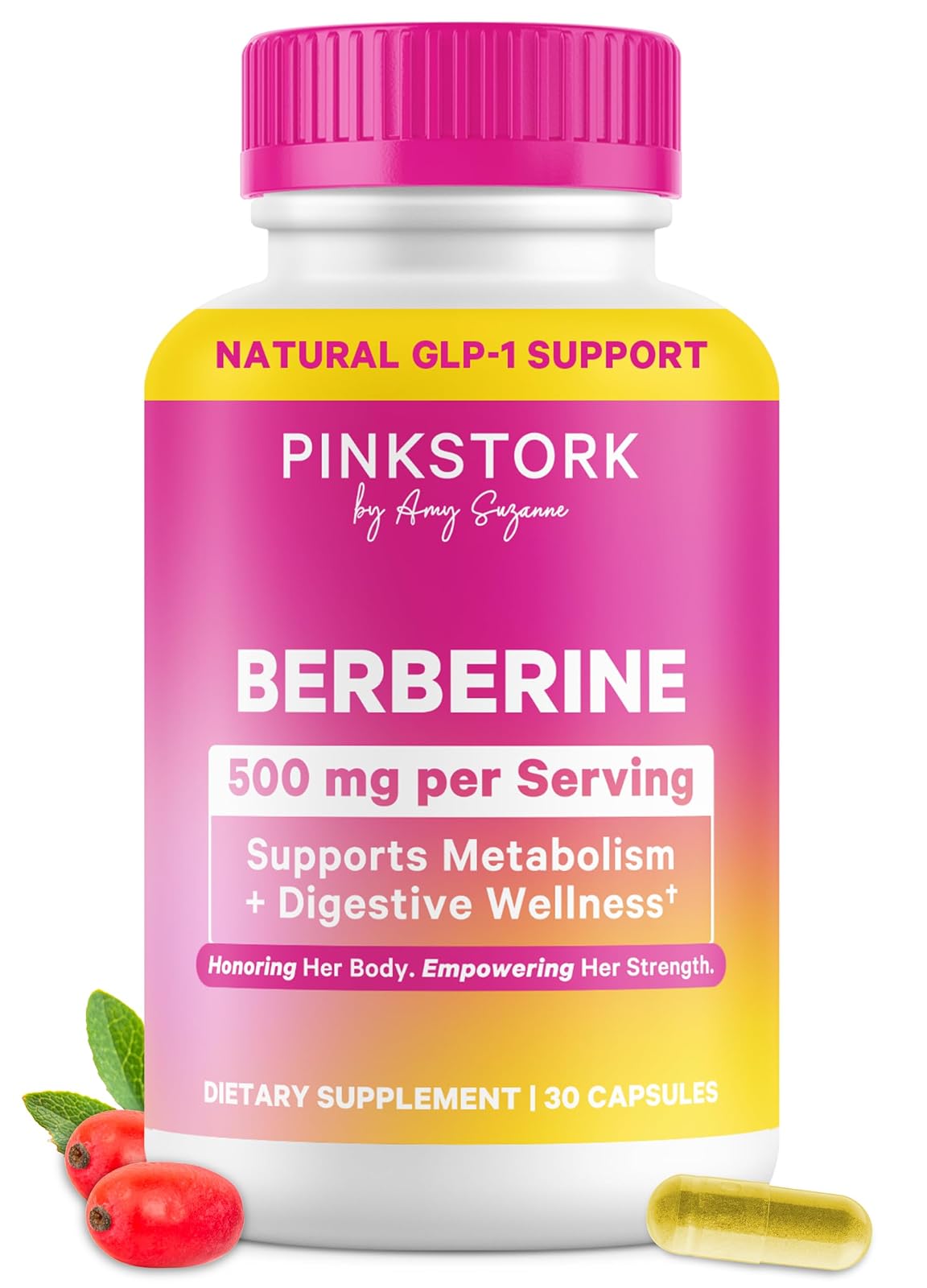 Pink Stork berberine 500 mg capsules
