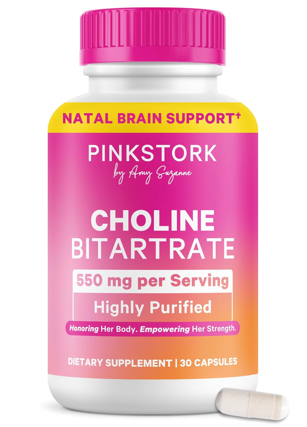 Pink Stork Choline Bitartrate capsules