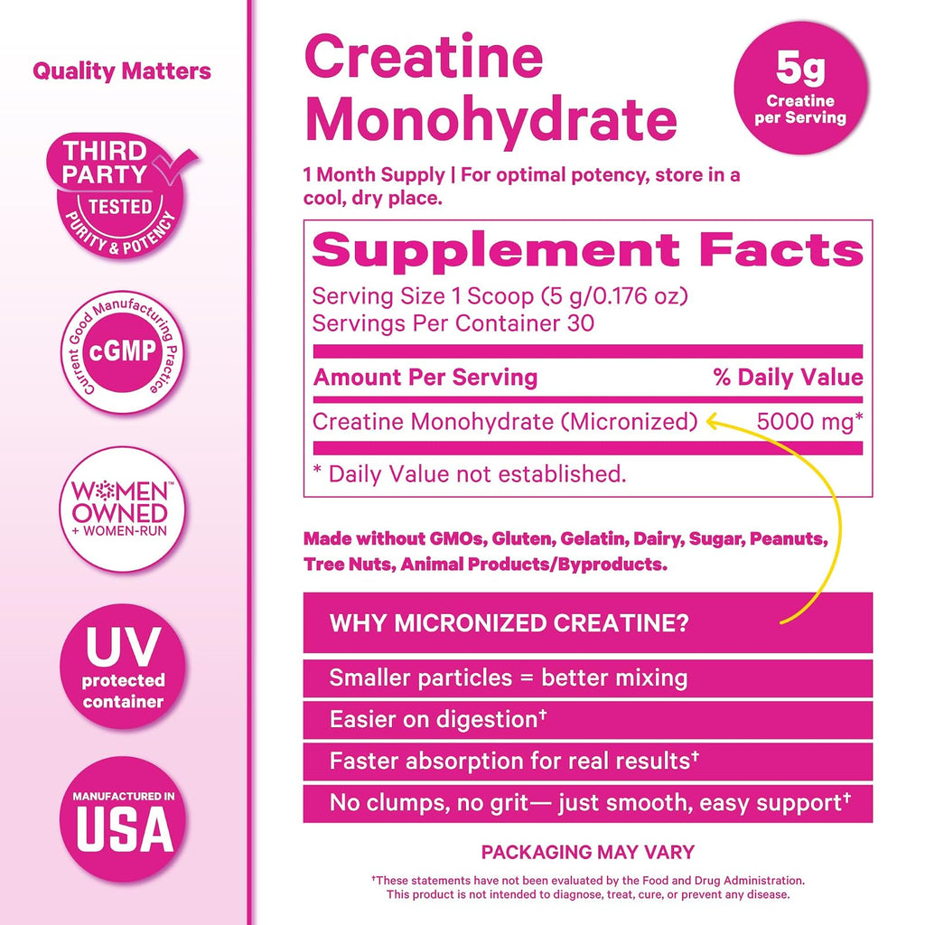 Pink Stork creatine for workout support