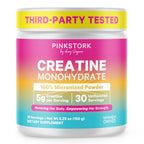 Pink Stork creatine monohydrate powder