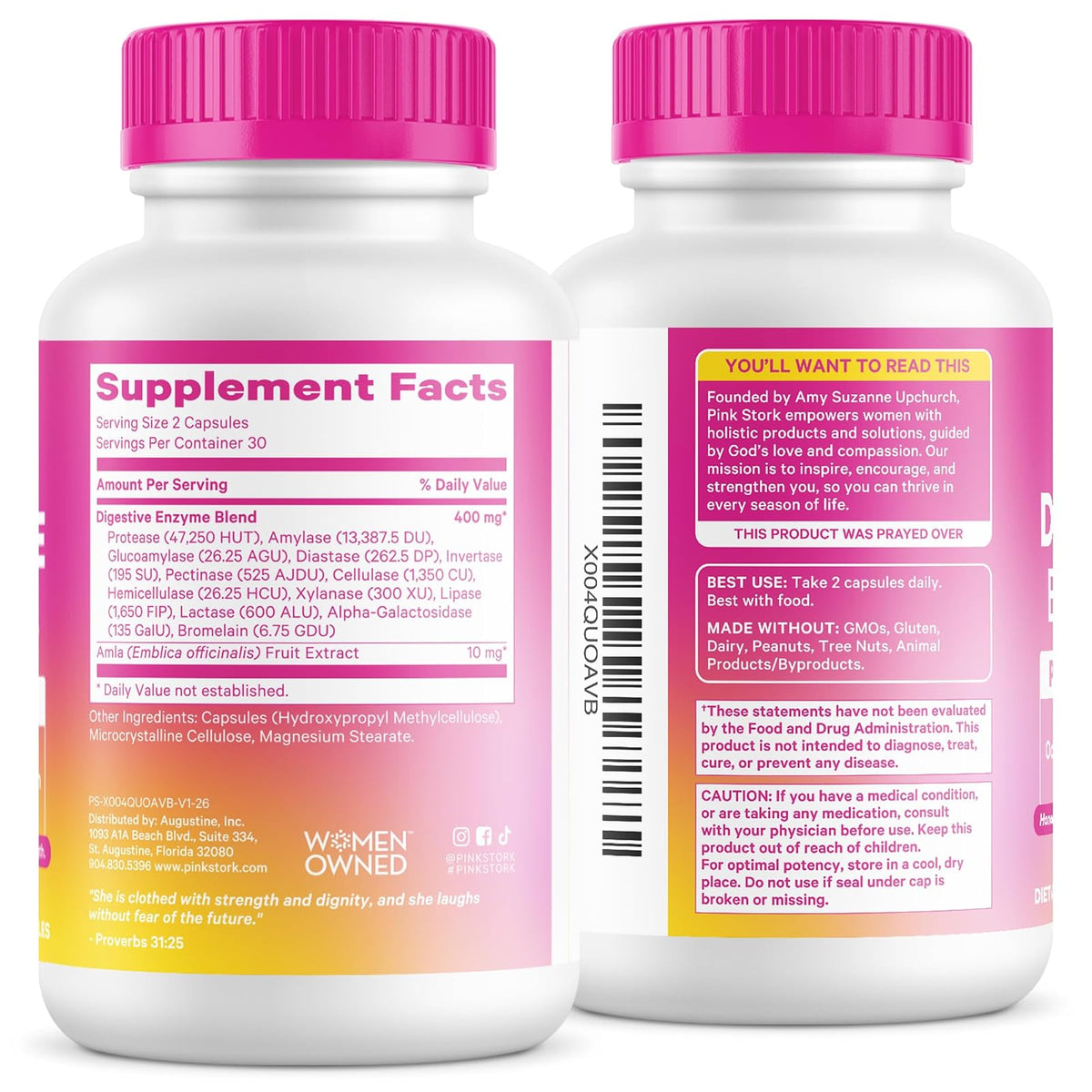 Pink Stork digestive enzymes for women