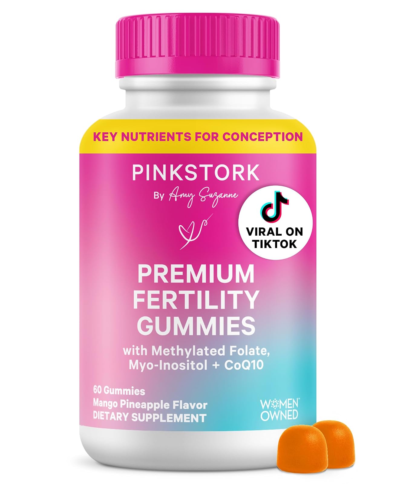Pink Stork fertility gummies for women