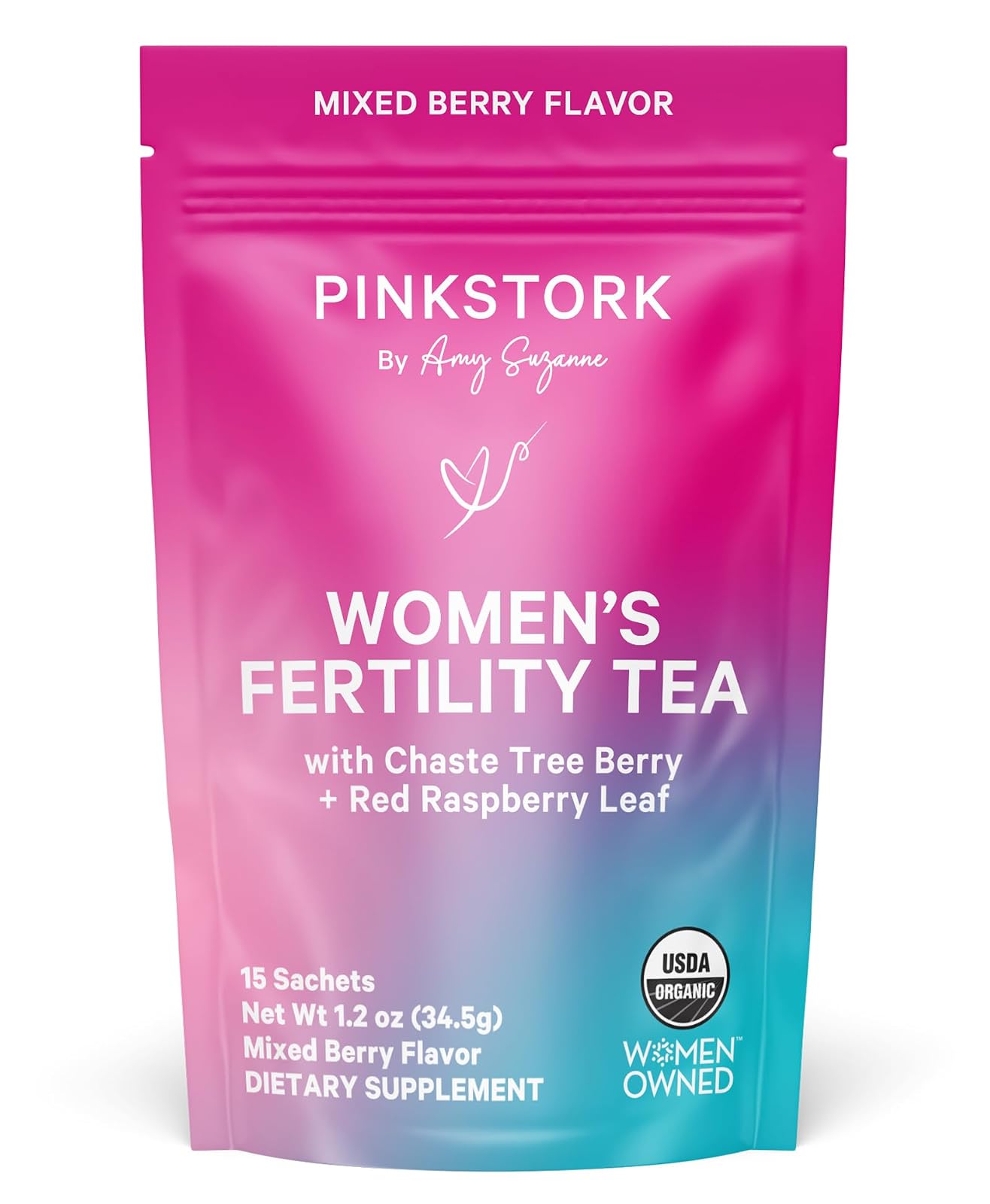Pink Stork fertility tea sachets