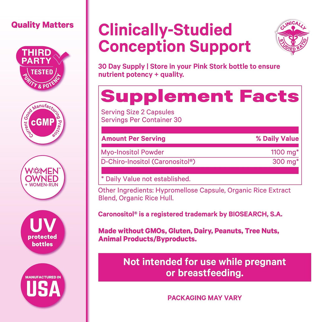 Pink Stork inositol for PCOS