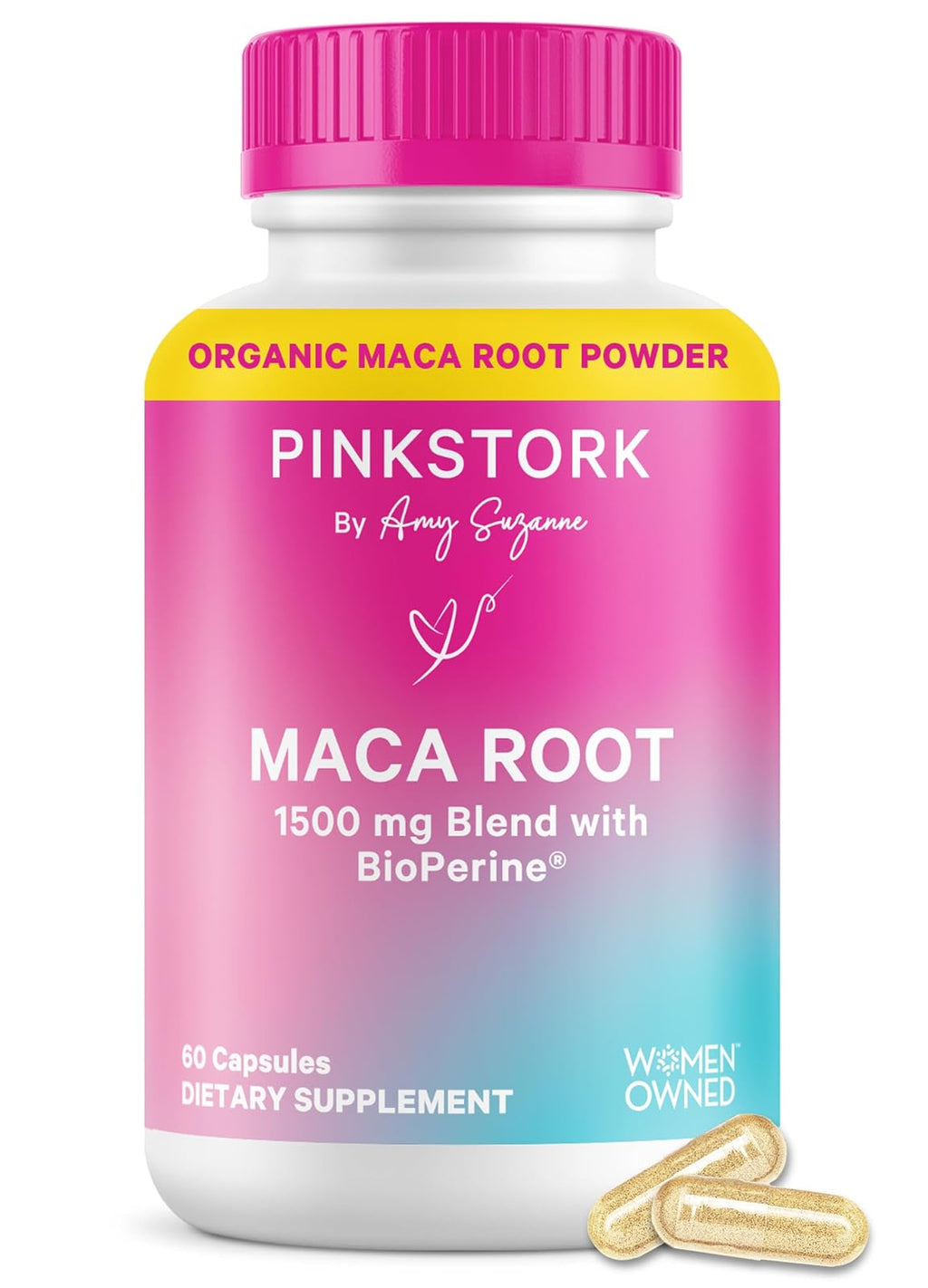 Pink Stork Maca Root capsules for energy