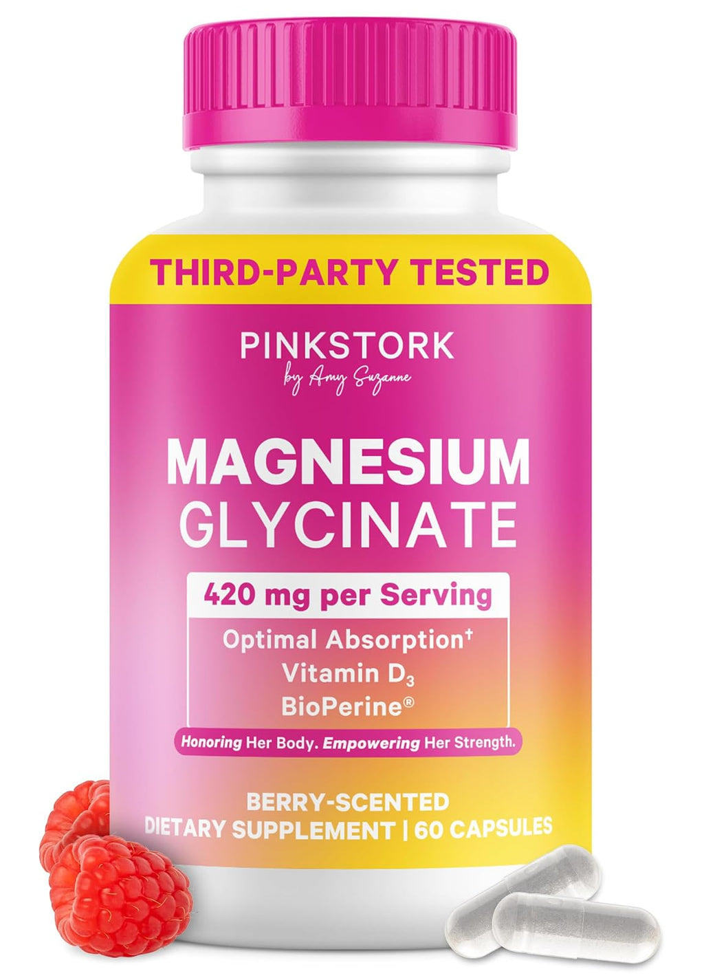 Pink Stork Magnesium Glycinate capsules