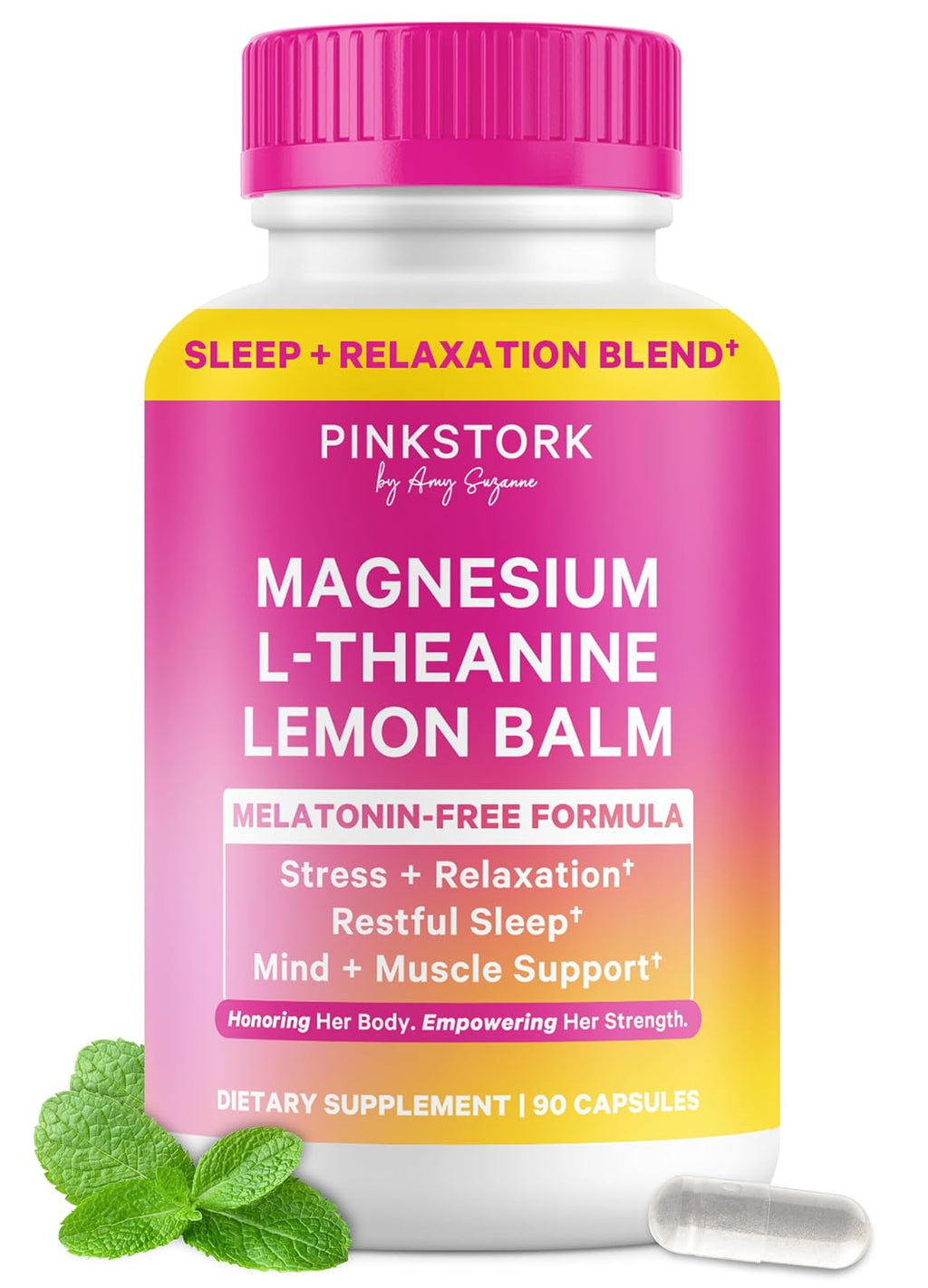 Pink Stork magnesium glycinate capsules