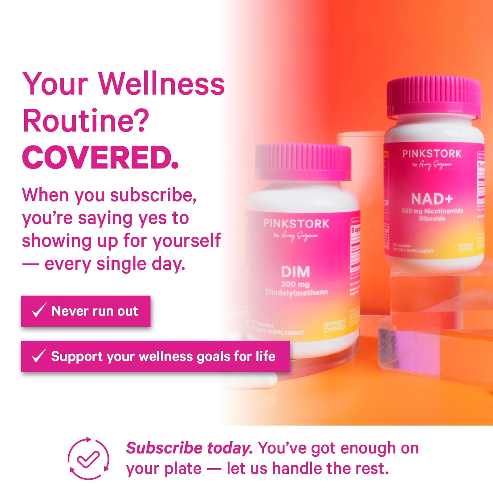 Pink Stork NAD+ supports mental clarity