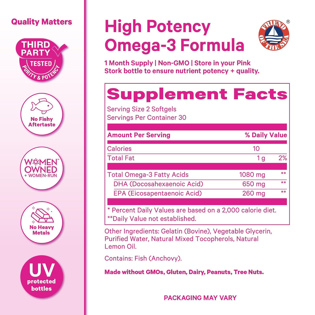 Pink Stork omega 3 for heart health