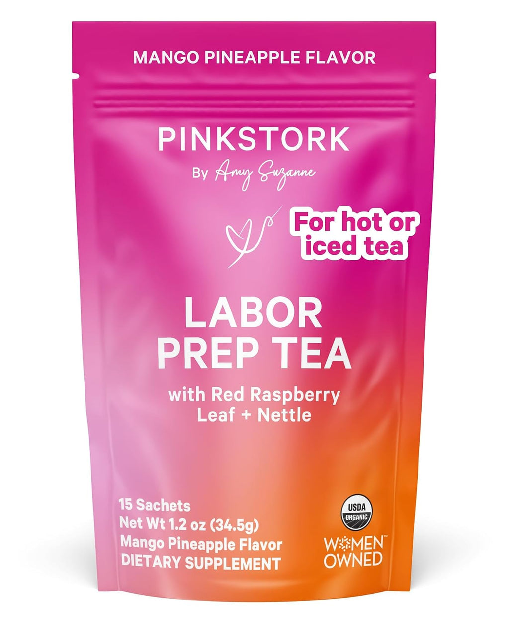 Pink Stork organic labor prep tea