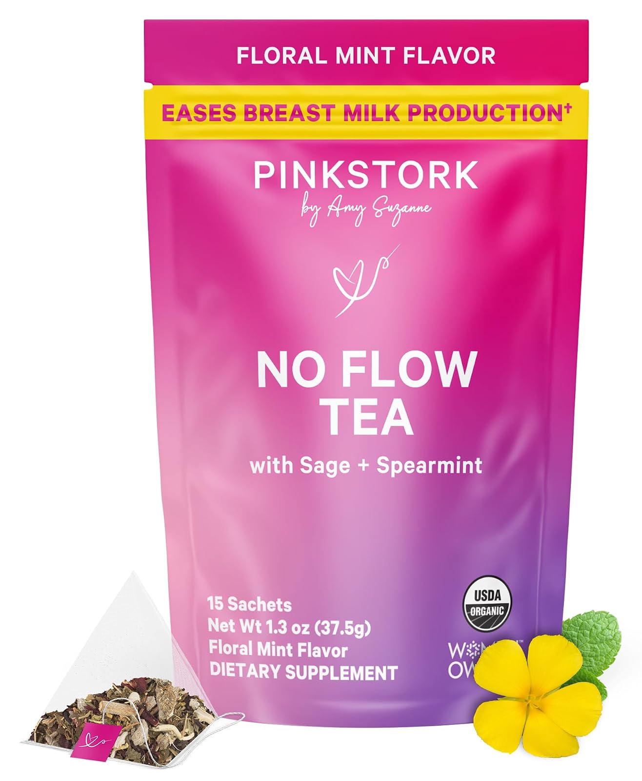 Pink Stork organic sage tea sachets